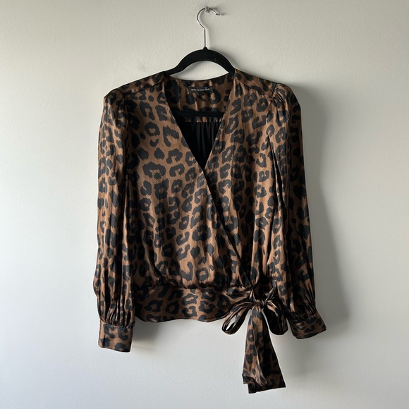 Banana Republic | Tops | Banana Republic Brown Leopard Print Long ...